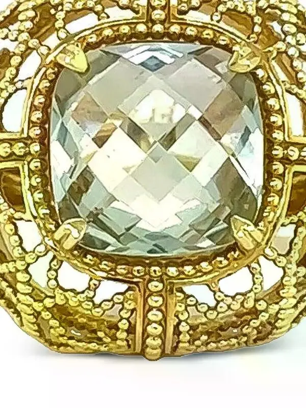 LISA NIK 18k Yellow Green Quartz Ring