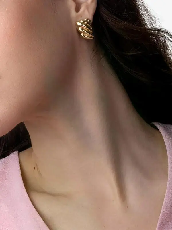 ANITA KO 18k Yellow Croissant Earrings