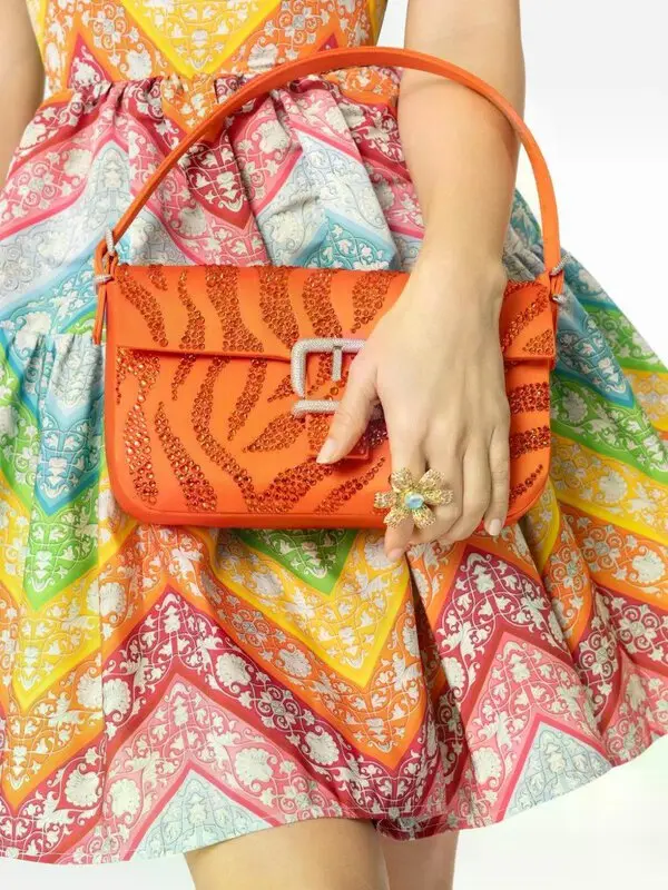 GEDEBE Habibi Crystal-embellished Tote - Orange