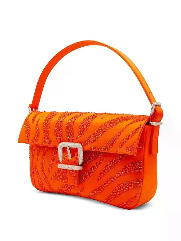 GEDEBE Habibi Crystal-embellished Tote - Orange