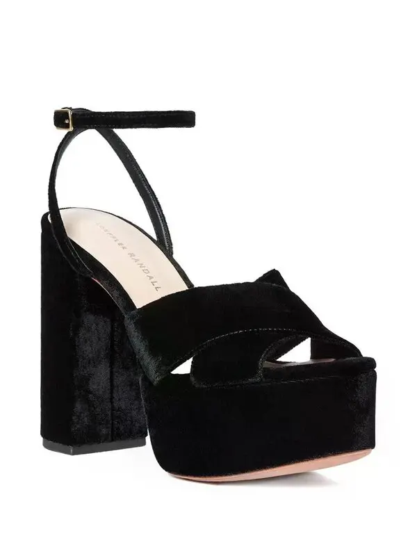 LOEFFLER RANDALL 130mm Loretta Platform Sandals - Black