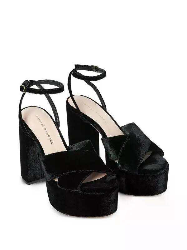 LOEFFLER RANDALL 130mm Loretta Platform Sandals - Black