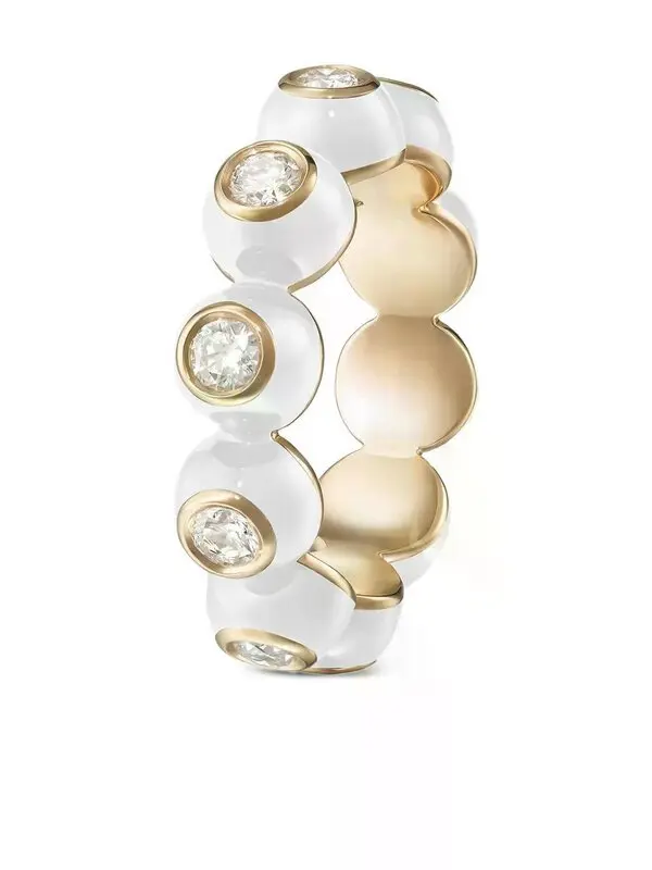 Melissa Kaye 18k Yellow Gold Audrey Diamond Eternity Ring - White