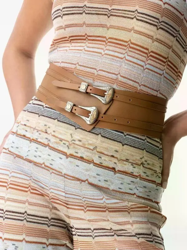 Streets Ahead Double-buckle Leather Belt