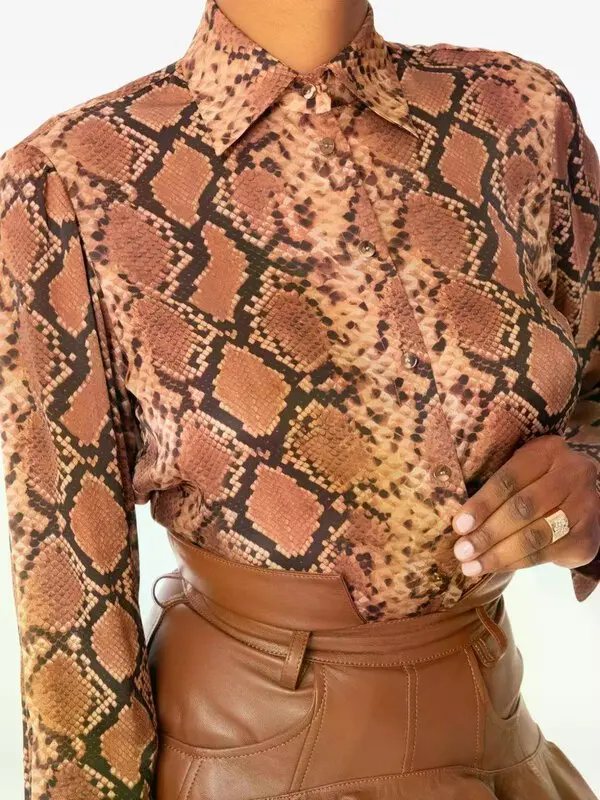 Zimmermann Leather Ruffled Miniskirt