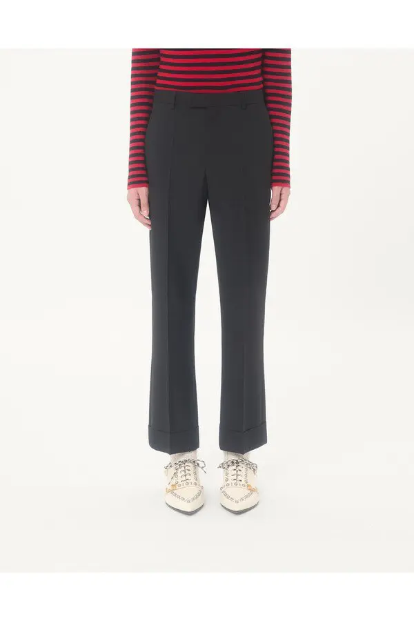 Valentino Garavani Wool Pants With Cuffs