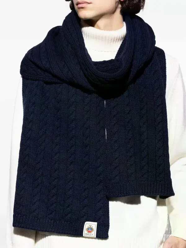 Bally Cable-knit Scarf - Blue
