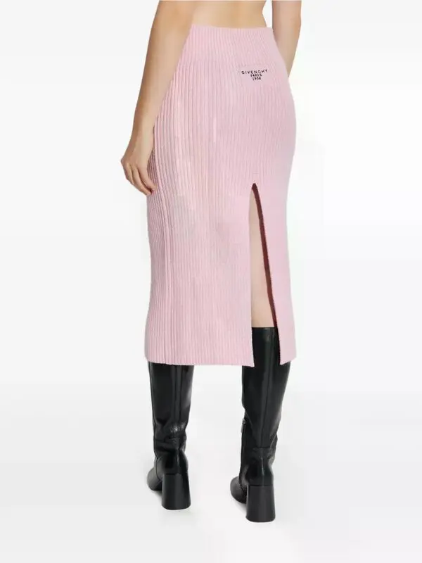 Givenchy Ribbed Knit Midi Skirt