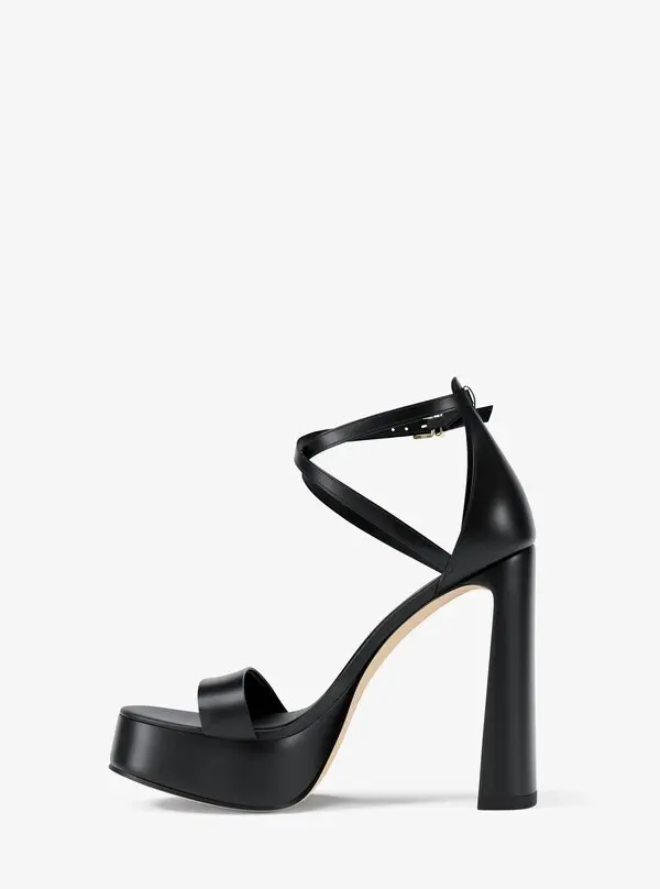 Michael Kors Cami Leather Platform Sandals