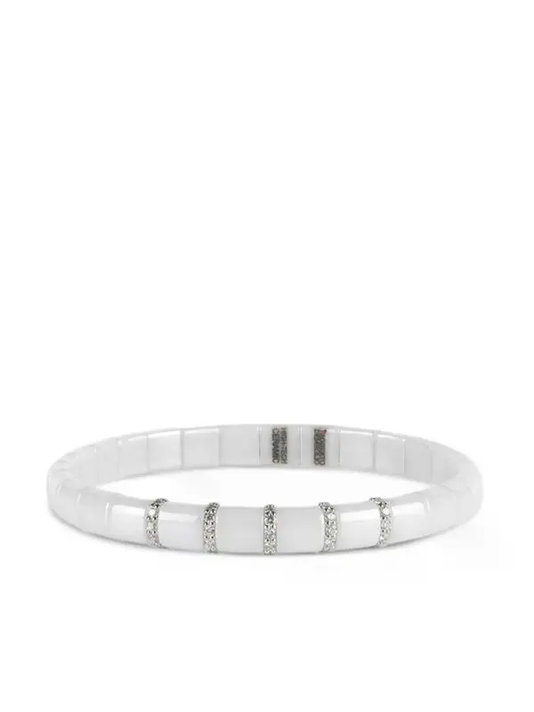Roberto Demeglio 18k Gold And Ceramic Diamond Bracelet - White