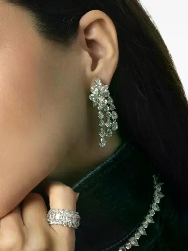 FANTASIA BY DESERIO Shooting Star Cluster Drop Earrings