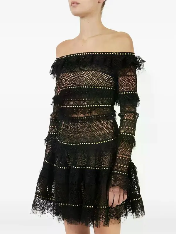 Elie Saab Off-shoulder Lace Top