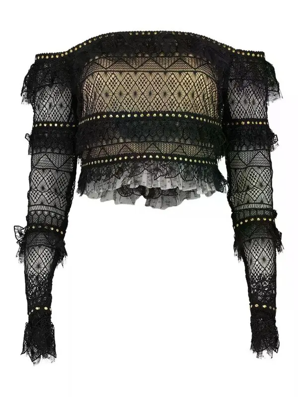 Elie Saab Off-shoulder Lace Top