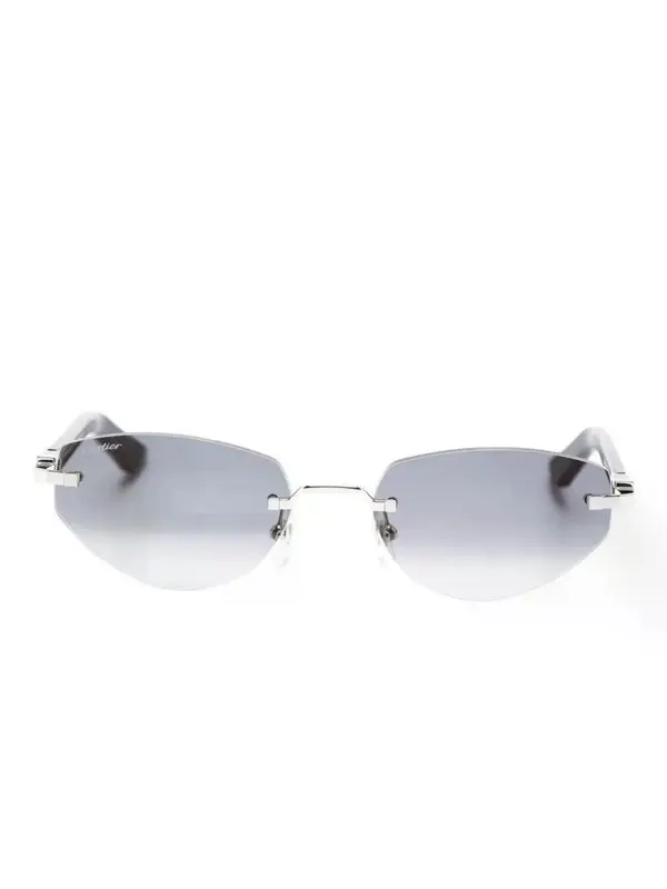 Cartier Geometric Sunglasses - Silver