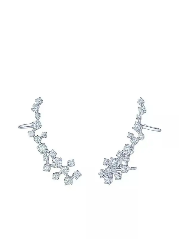 Kwiat 18k White Gold Diamond Constellation Ear Climbers - Silver
