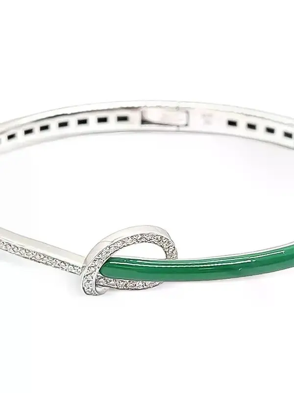 ANDREOLI Diamond And White Gold Knot Bangle