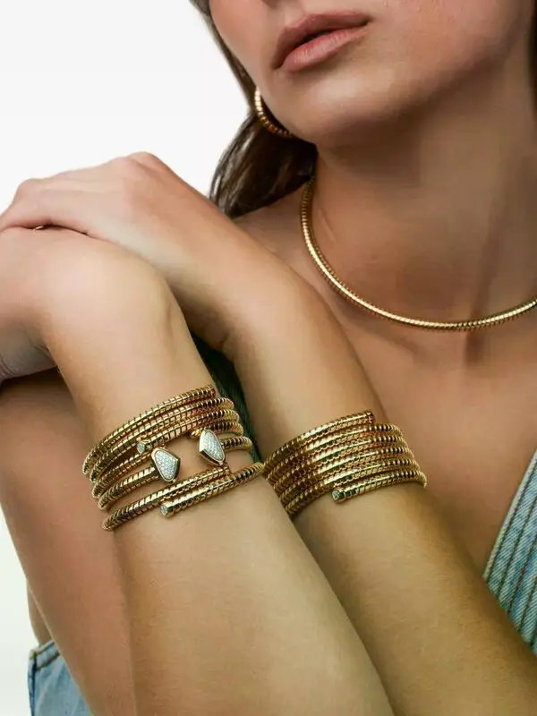 Marina B 18k Yellow Diamond Bangle Bracelet