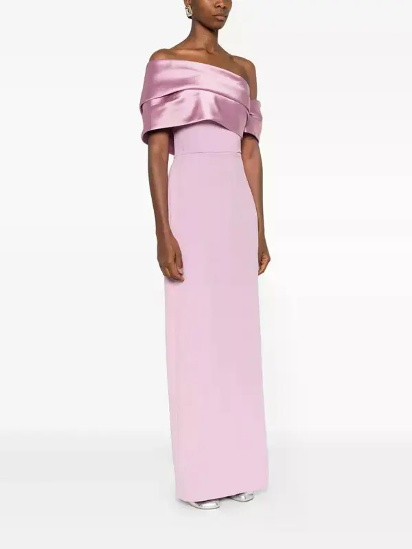 Solace London Alexis Off-shoulder Maxi Dress - Pink