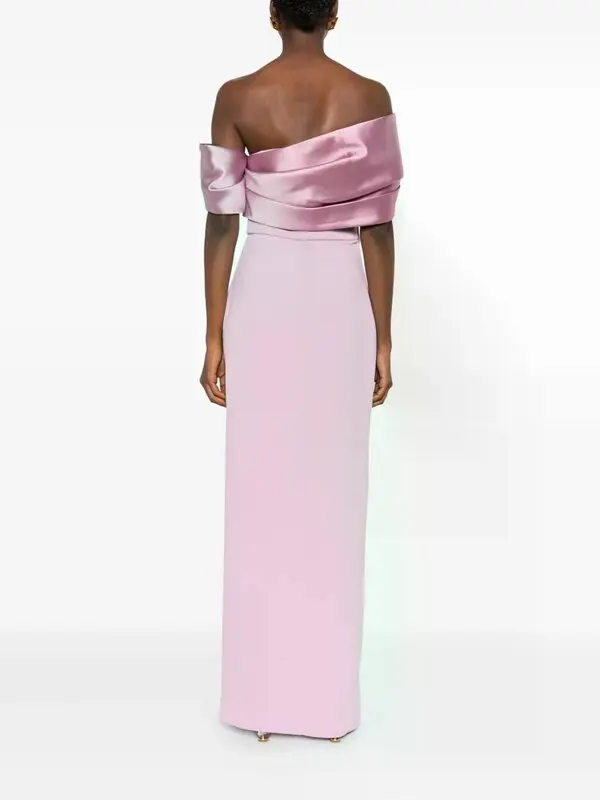 Solace London Alexis Off-shoulder Maxi Dress - Pink