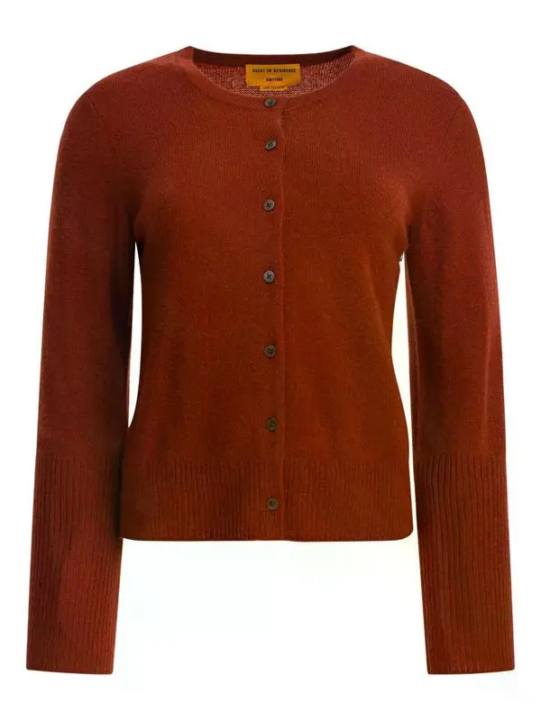 Guest In Residence Button-front Ribbed Cardigan - Brown