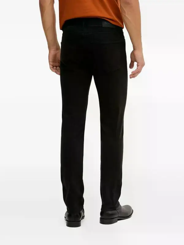 BOSS Slim Fit Trousers With Logo Patch