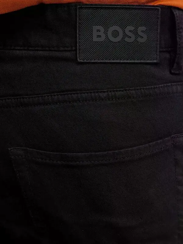 BOSS Slim Fit Trousers With Logo Patch