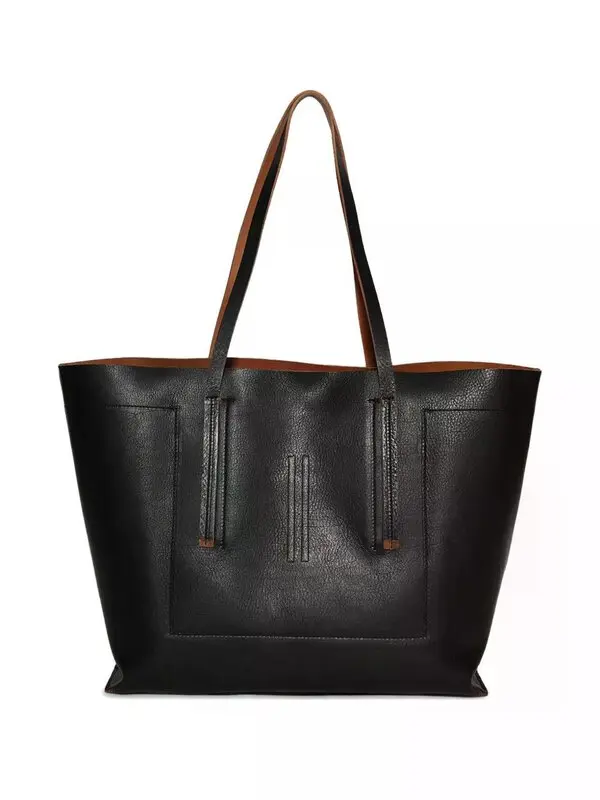 Rick Owens Stitch-detailing Leather Tote Bag - Black
