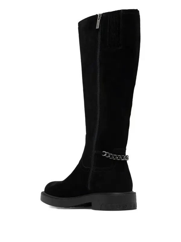 Guess Suede Boots With Chain Detail