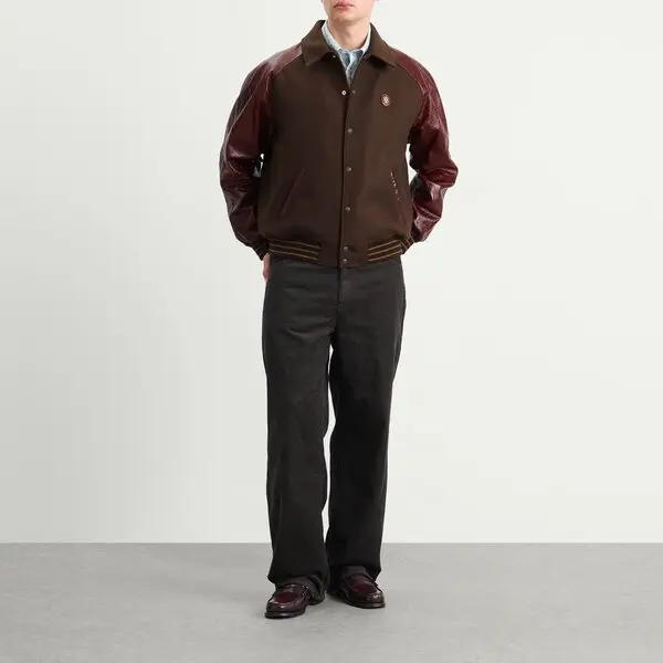 Drole De Monsieur Wool And Leather Teddy Jacket