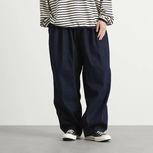 ANGLAN Rigid Indigo Denim Balloon Pants