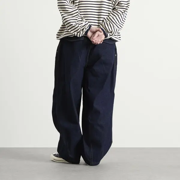 ANGLAN Rigid Indigo Denim Balloon Pants