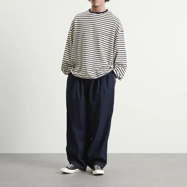 ANGLAN Rigid Indigo Denim Balloon Pants