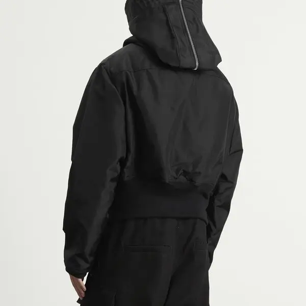 Rick Owens Cropped Alice Parka Jacket - Black | Editorialist