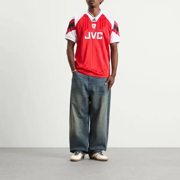 アーセナル adidas シャツ JVC 90s Adidas Arsenal FC JVC Embossed Soccer Jersey t-shirt Small