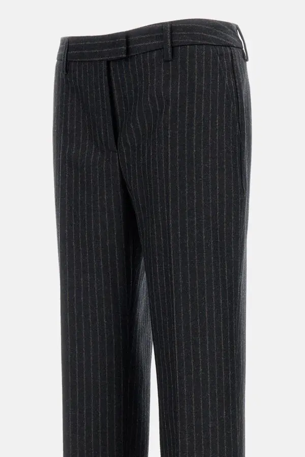 Alberto Biani Franca Striped Trousers - Nero