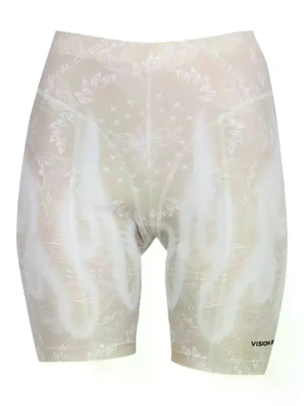 VISION OF SUPER Flame-print Shorts - Neutrals