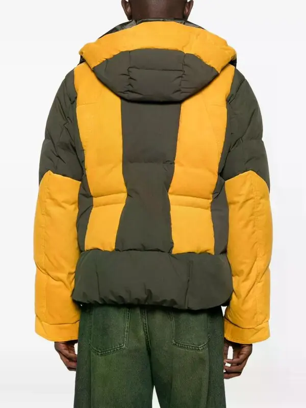 Sacai Hooded Panelled Puffer Jacket