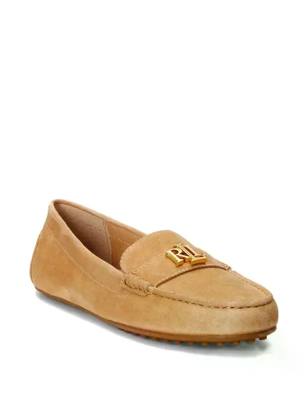Ralph Lauren Barnsbury Logo-plaque Loafers - Neutrals
