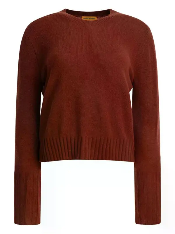 Guest In Residence Ribbed-cuff Sweater - Brown