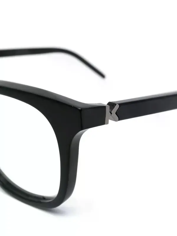 Kenzo Logo-hinge Round Frame Glasses