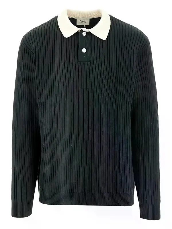 FORET Ribbed Polo Shirt