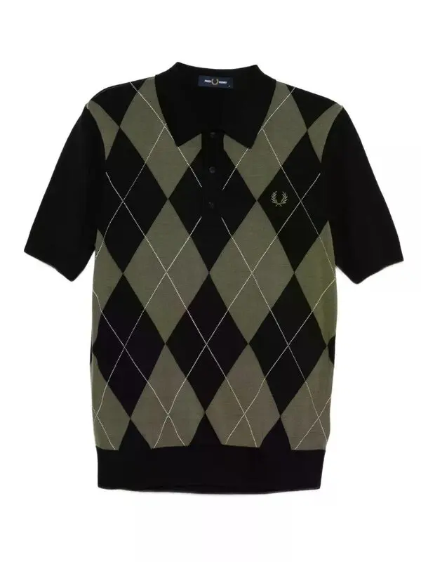 Fred Perry Argyle-checked Polo Shirt