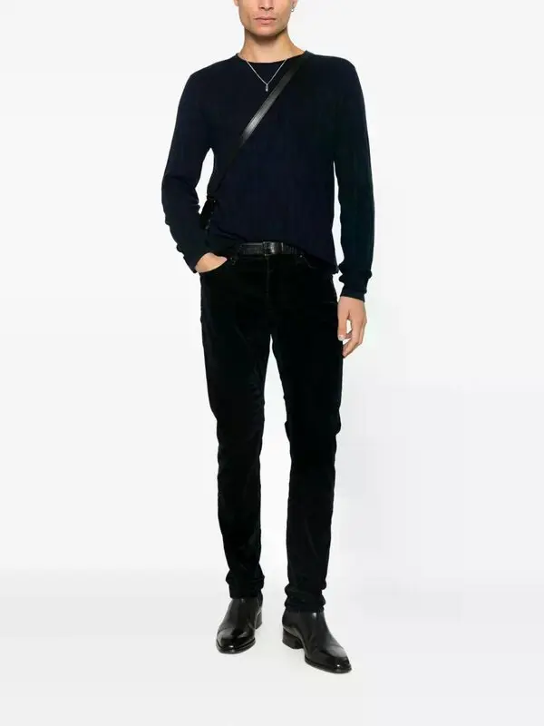 John Varvatos Diamond-knit Sweater