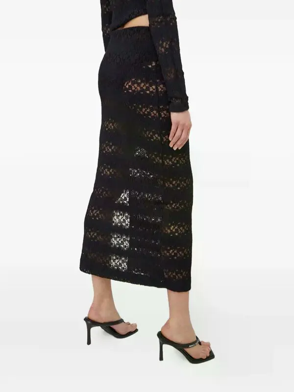 WON HUNDRED Side-slit Midi Skirt