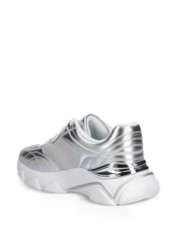 Guess Perforated Logo Low-top Sneakers - Silver