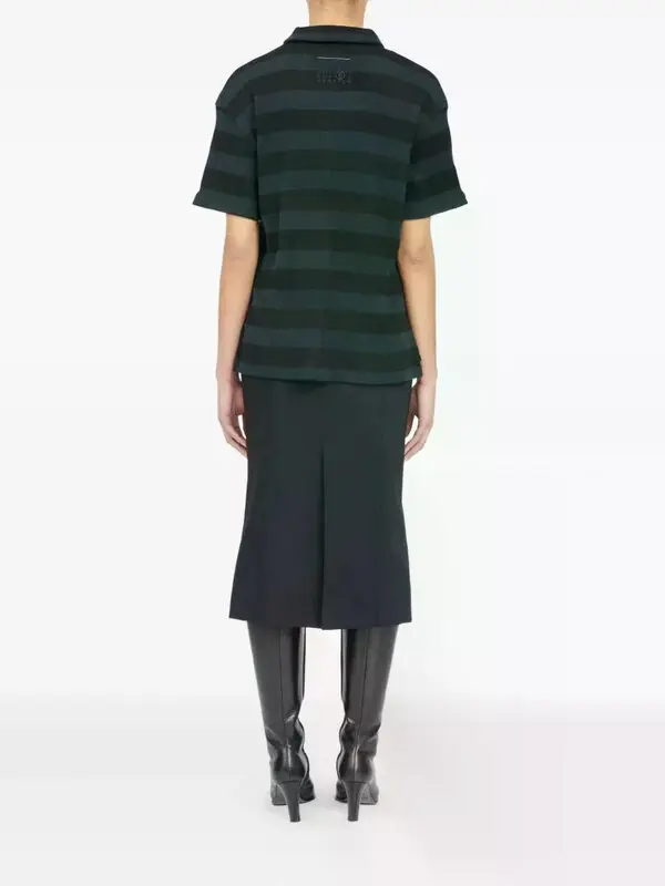 MAISON MARGIELA Striped Polo Top