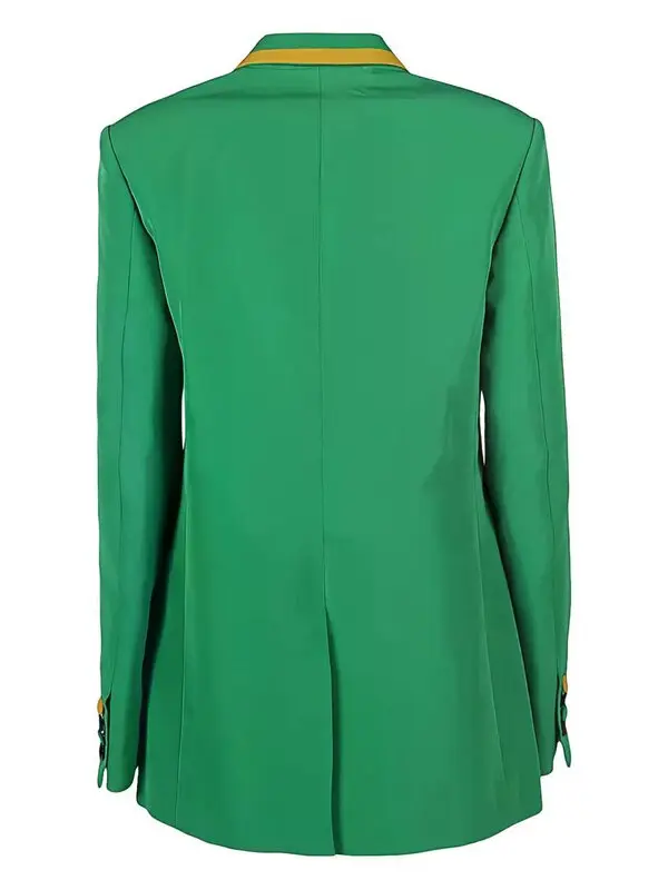 ALESSANDRO ENRIQUEZ Contrast-trim Single-breasted Blazer