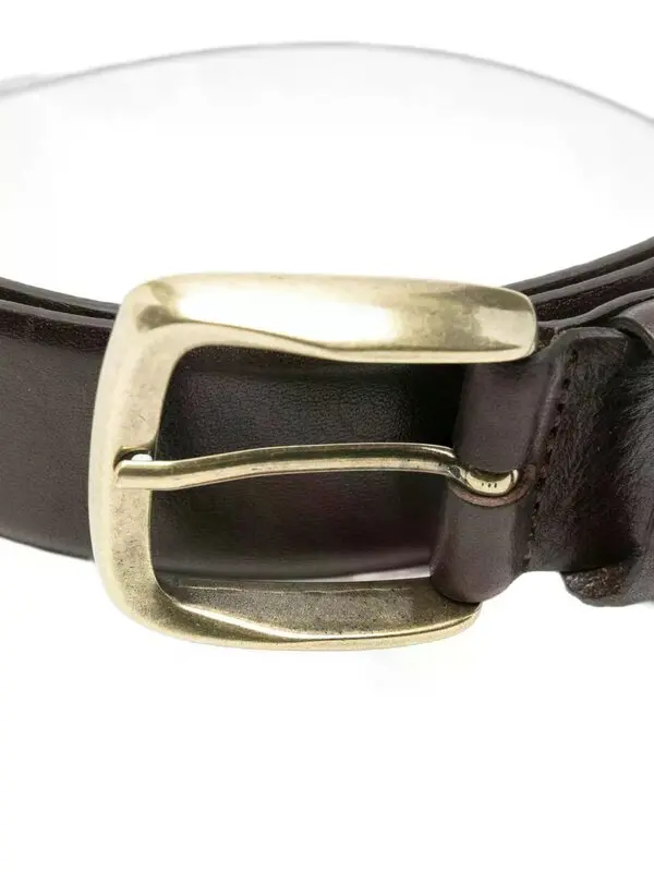 Aspesi Buckle Leather Belt - Brown