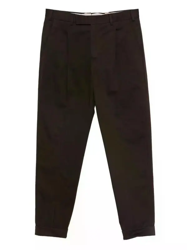 PT TORINO Pleated Cuffed Trousers - Brown