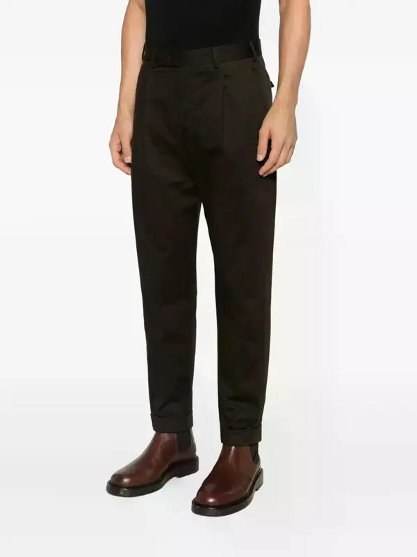PT TORINO Pleated Cuffed Trousers - Brown
